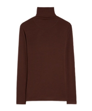 JIL SANDER Long Sleeve High Neck T-shirt - Plum