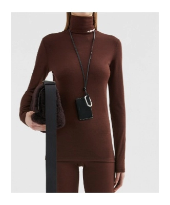 JIL SANDER Long Sleeve High Neck T-shirt - Plum