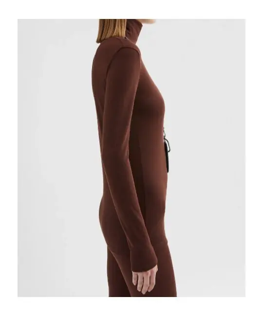 JIL SANDER Long Sleeve High Neck T-shirt - Plum