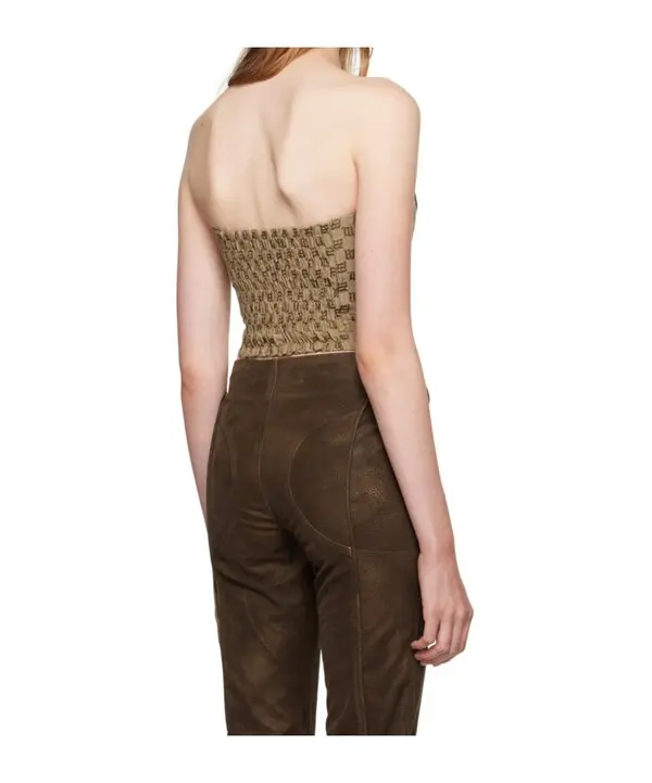 MISBHV Jacquard Monogram Corset Top