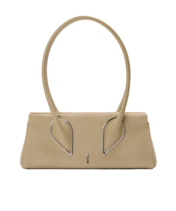 CHRISTIAN LOUBOUTIN Chr Venus Baguette Shoulder Bag - Nude