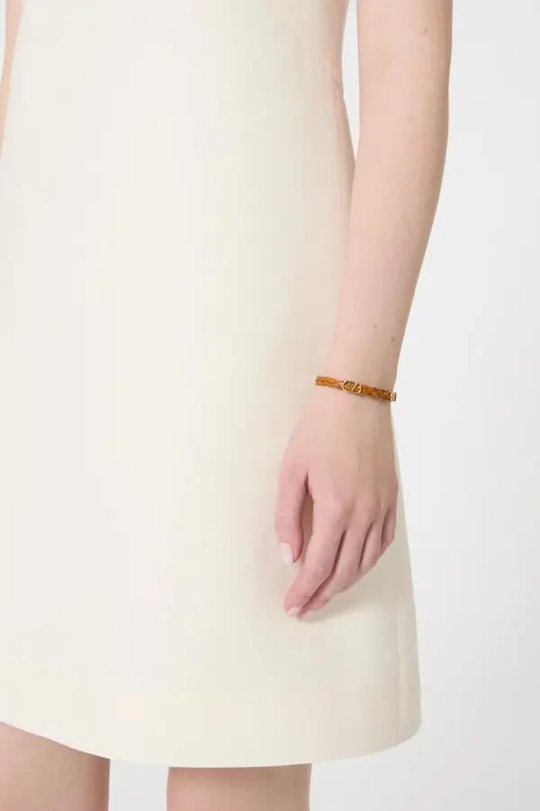 Valentino Garavani Vlogo Signature Buckled Woven Bracelet