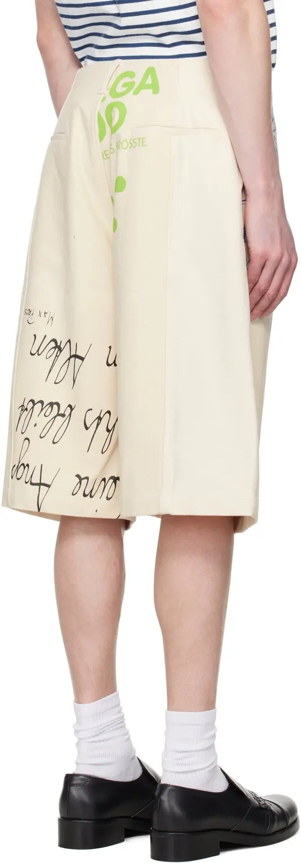 MARINE SERRE Cotton Shorts With Graphic Detailing