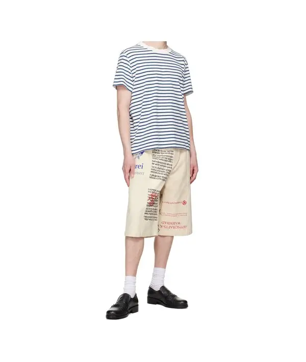 MARINE SERRE Cotton Shorts With Graphic Detailing