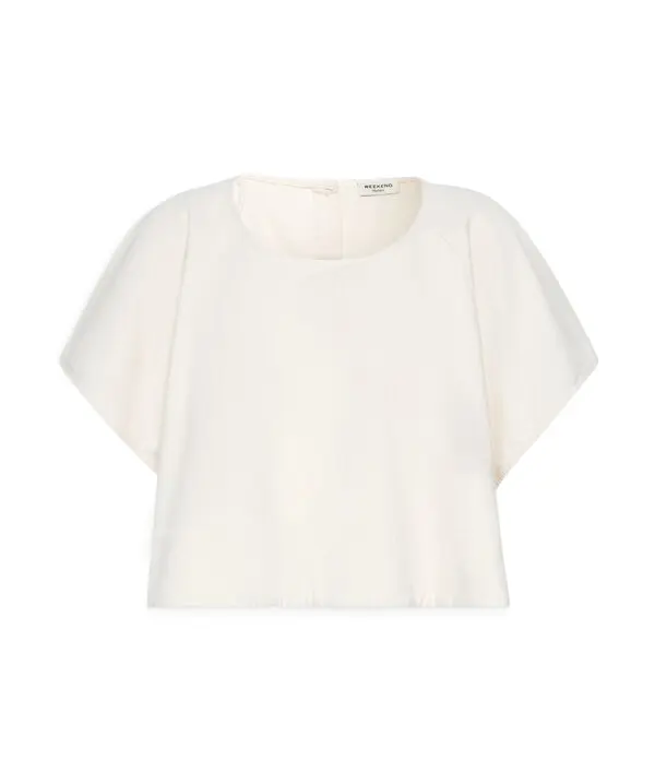 Max Mara Cropped Cotton Blouse