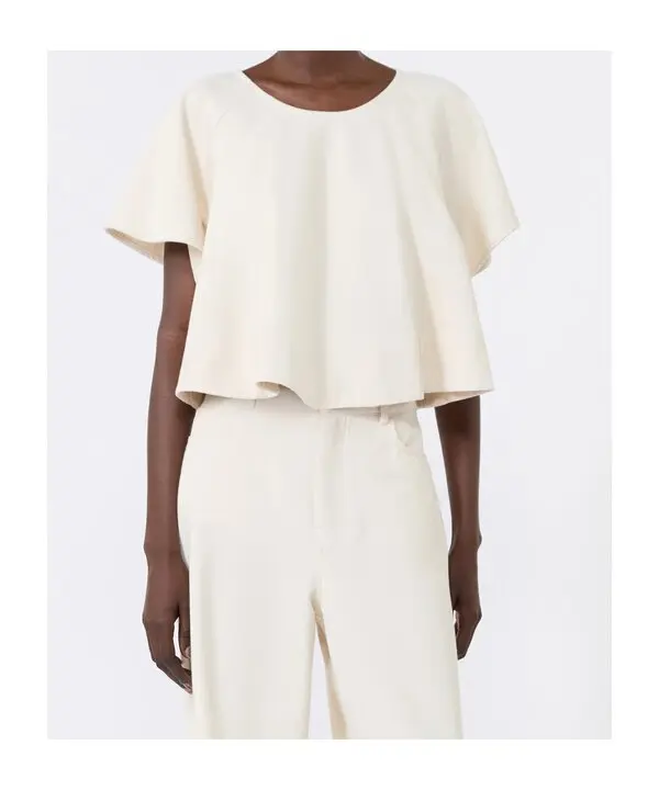 Max Mara Cropped Cotton Blouse