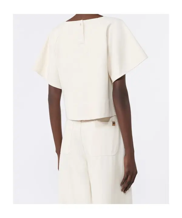 Max Mara Cropped Cotton Blouse
