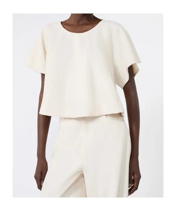Max Mara Cropped Cotton Blouse