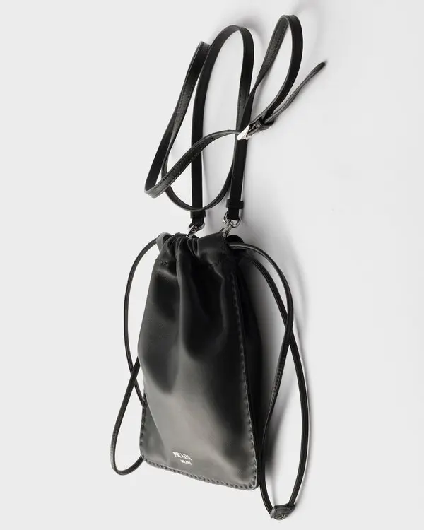 Prada Drawstring Phone Case - Black