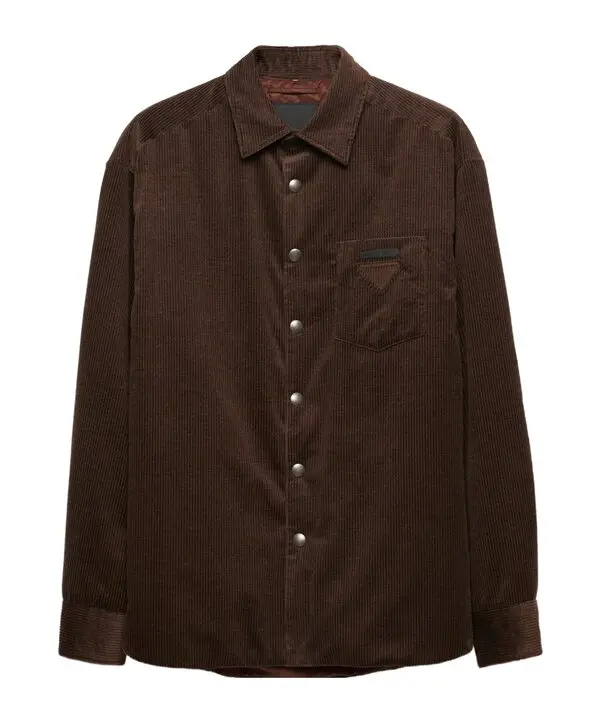 Prada Logo Detailed Long-sleeved Shirt