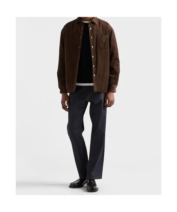 Prada Logo Detailed Long-sleeved Shirt