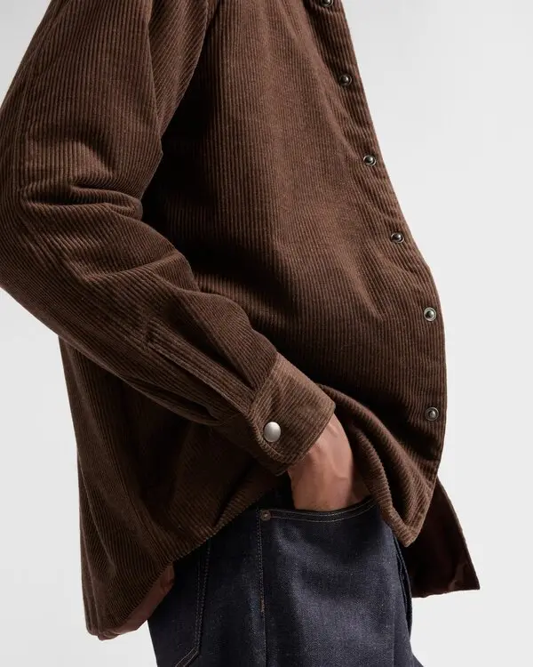 Prada Logo Detailed Long-sleeved Shirt