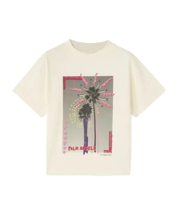 Palm Angels Photograph-print Cotton T-shirt - White