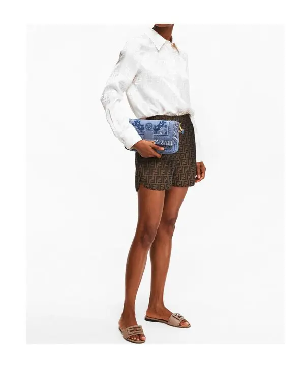 Fendi Ff Monogram Satin Shirt - No