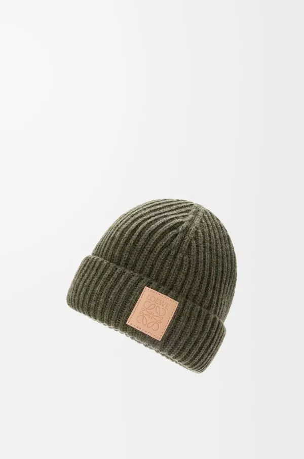 Loewe Knitted Beanie With Logo Patch