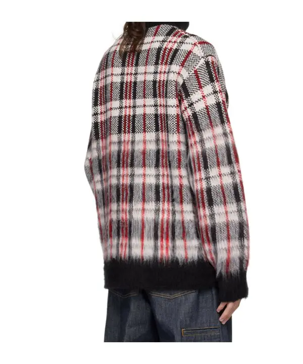 Helmut Lang Brushed Plaid Turtleneck
