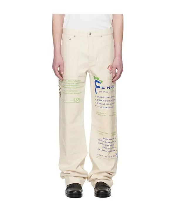 MARINE SERRE Paneled Cotton Trousers