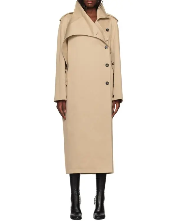COURREGES Courrèges Button-up Long Trench Coat
