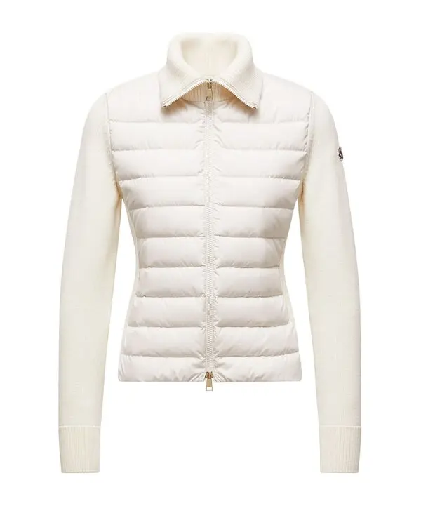 Moncler Padded Zip-up Wool Cardigan