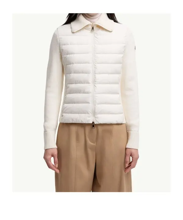 Moncler Padded Zip-up Wool Cardigan