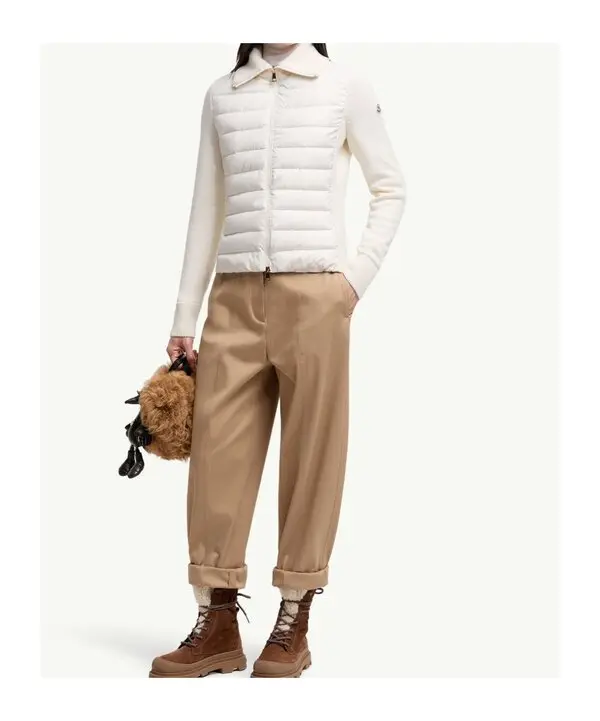 Moncler Padded Zip-up Wool Cardigan