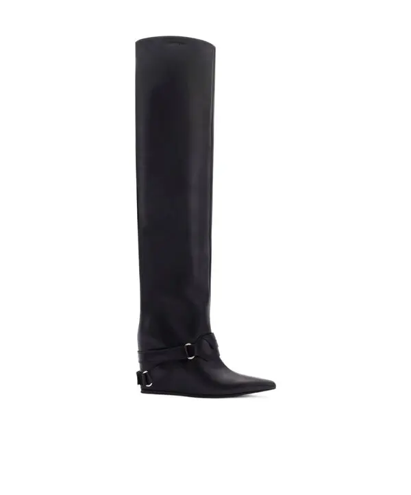COURREGES Leather Wedged Boots