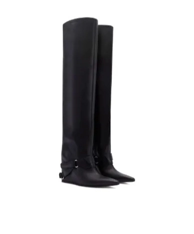 COURREGES Leather Wedged Boots