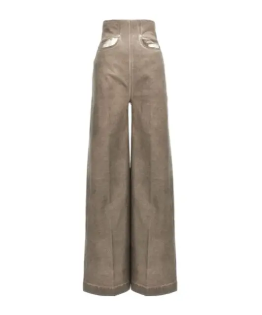 Rick Owens Dirt Copper Wide Leg Pants - Grey