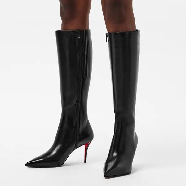 CHRISTIAN LOUBOUTIN Pointed-toe Slim-heel Knee-high Boots