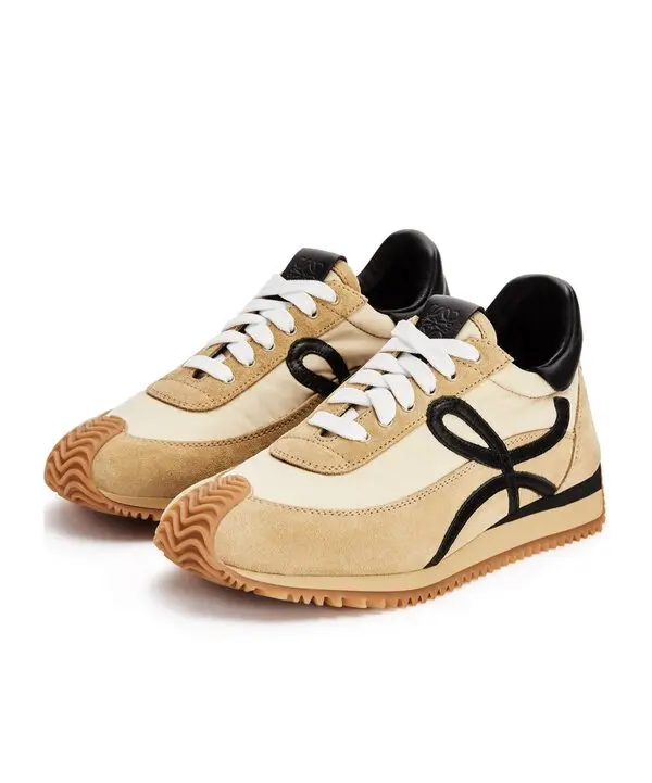 Loewe Lace-up Sneakers - Gold/black