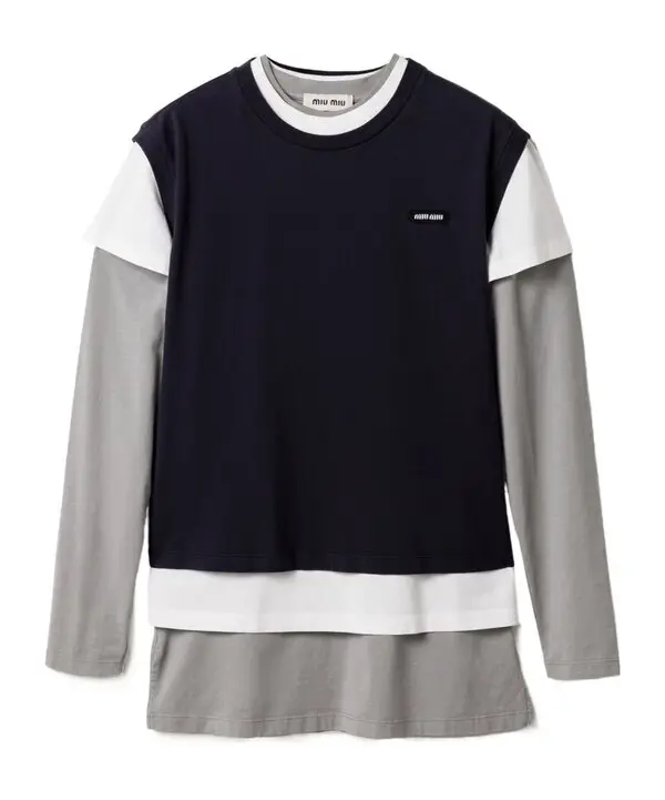 Miu Miu Set Of 3 Jersey T-shirts