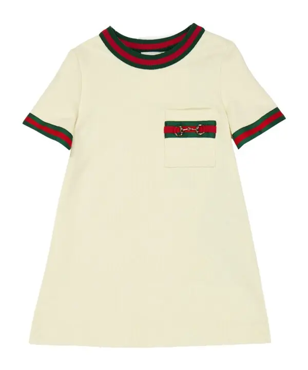 Gucci Logo Detail Short Sleeve Dress