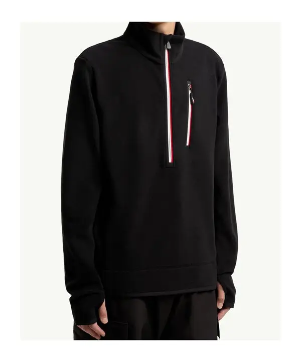 Moncler Half-zip High Neck Fleece With Zippered Pocket