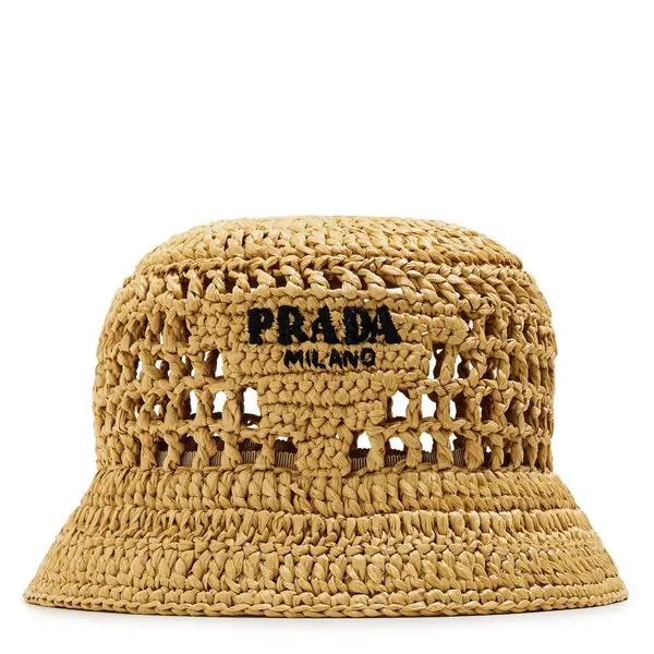 Prada Solid Color Straw Hat