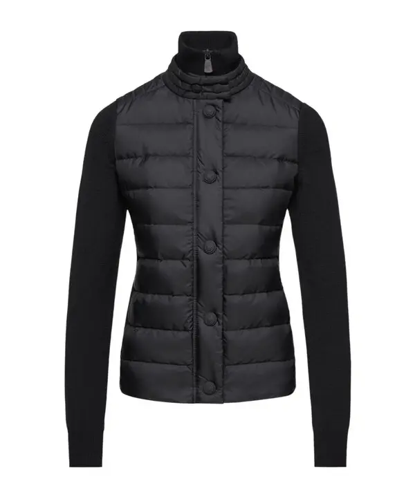 Moncler Padded Wool Blend Cardigan