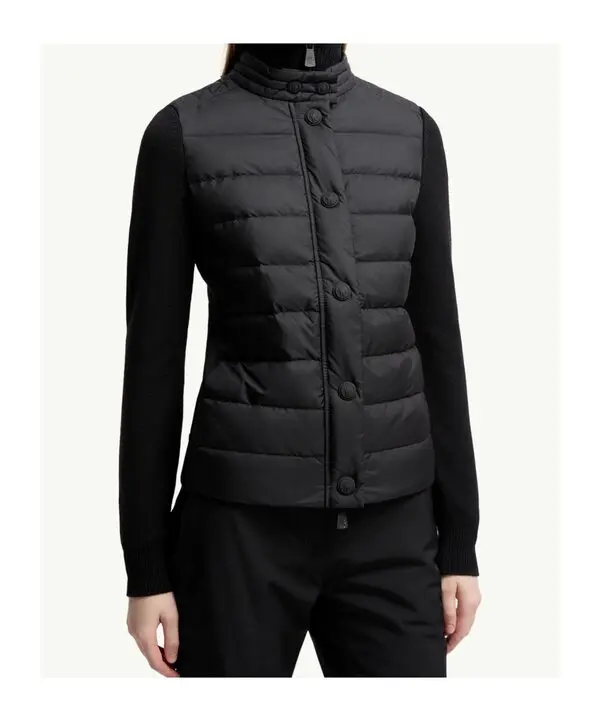 Moncler Padded Wool Blend Cardigan
