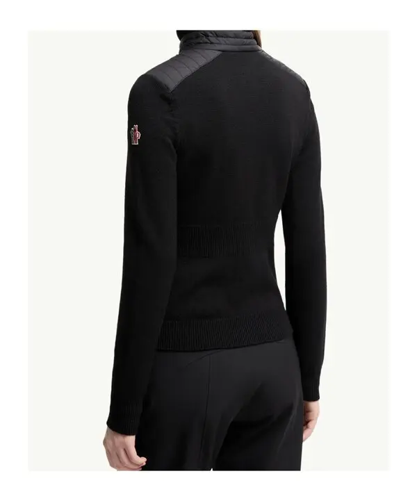 Moncler Padded Wool Blend Cardigan