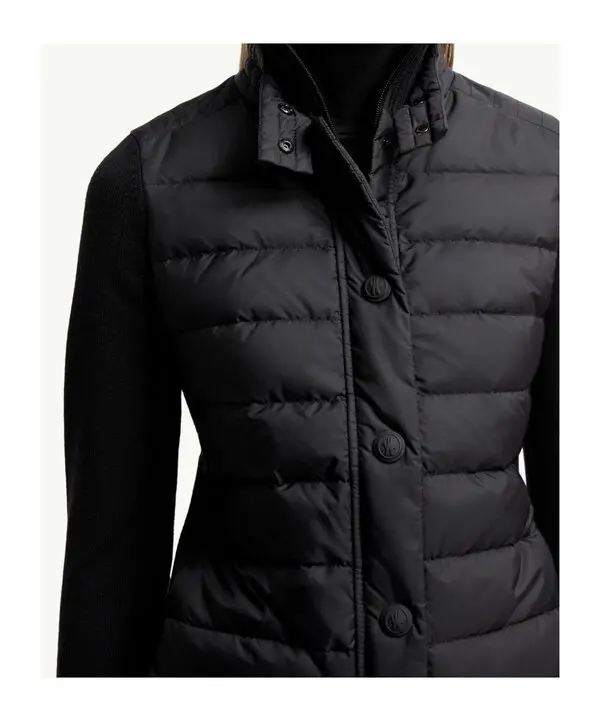 Moncler Padded Wool Blend Cardigan