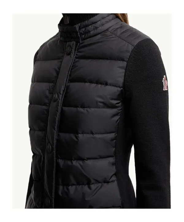 Moncler Padded Wool Blend Cardigan