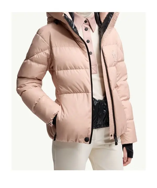 Moncler Bouquetin Hooded Down Ski Jacket - Pink