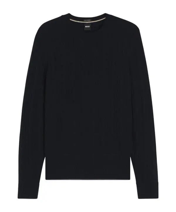 Hugo Boss Cable-knit Crewneck Jumper