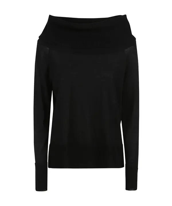 Max Mara Wool Strapless Sweater - Black