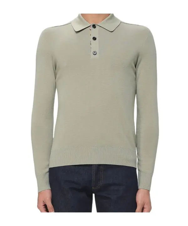 Burberry Long Sleeved Knitted Polo Shirt