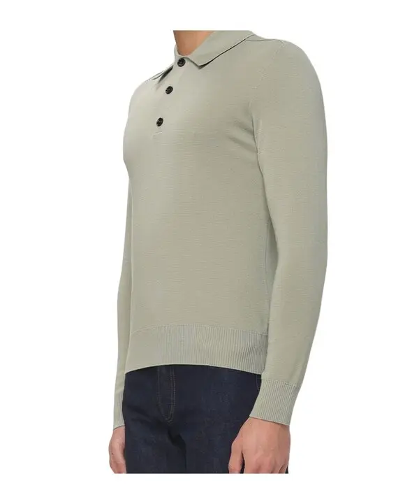 Burberry Long Sleeved Knitted Polo Shirt