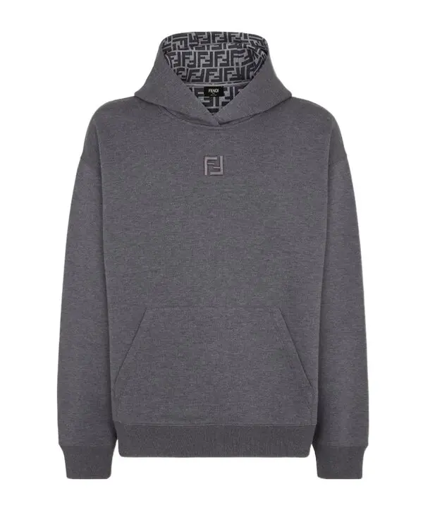 Fendi Logo Embroidered Hoodie