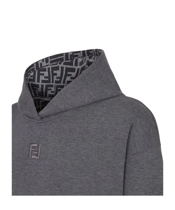 Fendi Logo Embroidered Hoodie