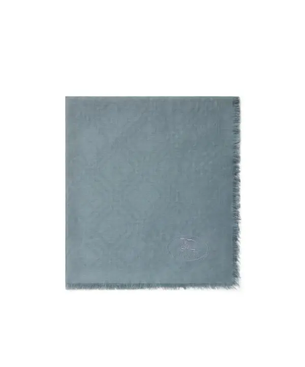 Burberry Wide Check Wool Silk Scarf