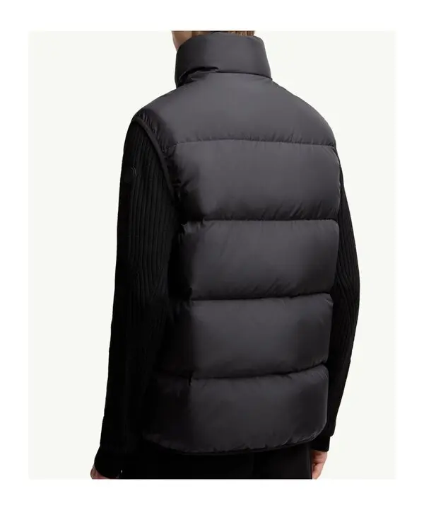 Moncler Gabas Down Vest With Stand Collar And Zip Closure