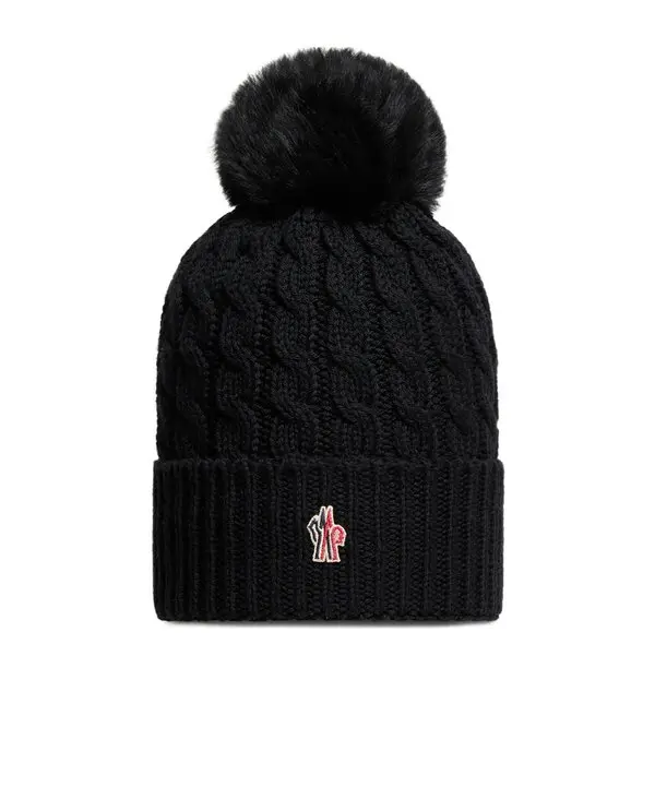 Moncler Wool Beanie With Pom Pom