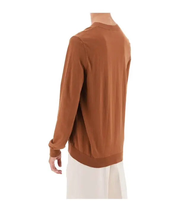 A.p.c. Logo Embroidered Knit Jumper - Brown